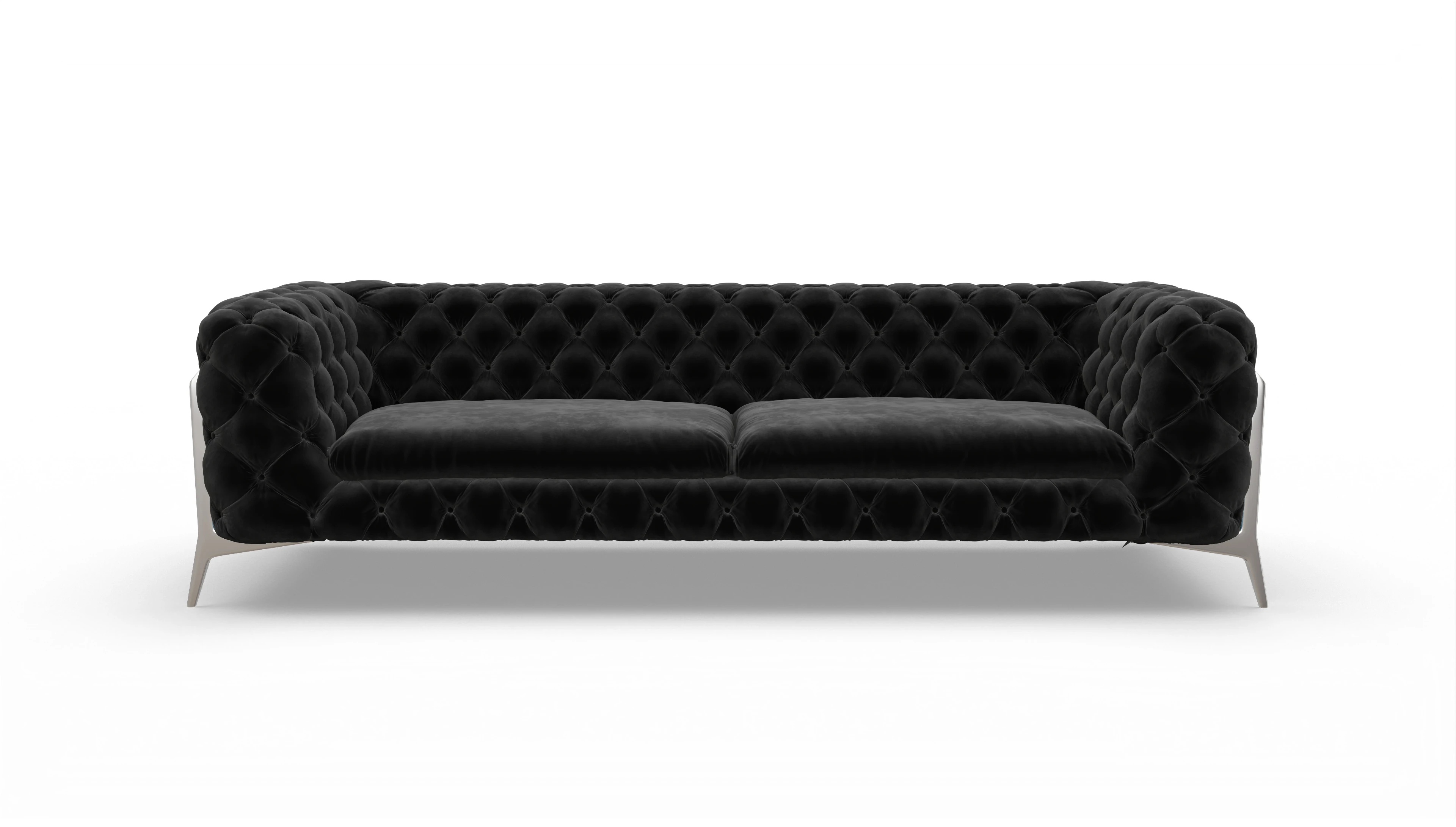 Chesterfield black velvet sofa store